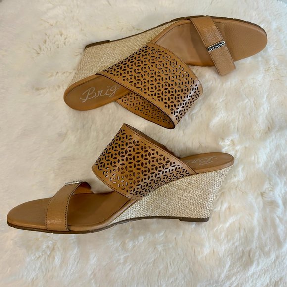 Brighton | Shoes | Brighton Ramon Platform Wedge Sandals Laser Cut ...